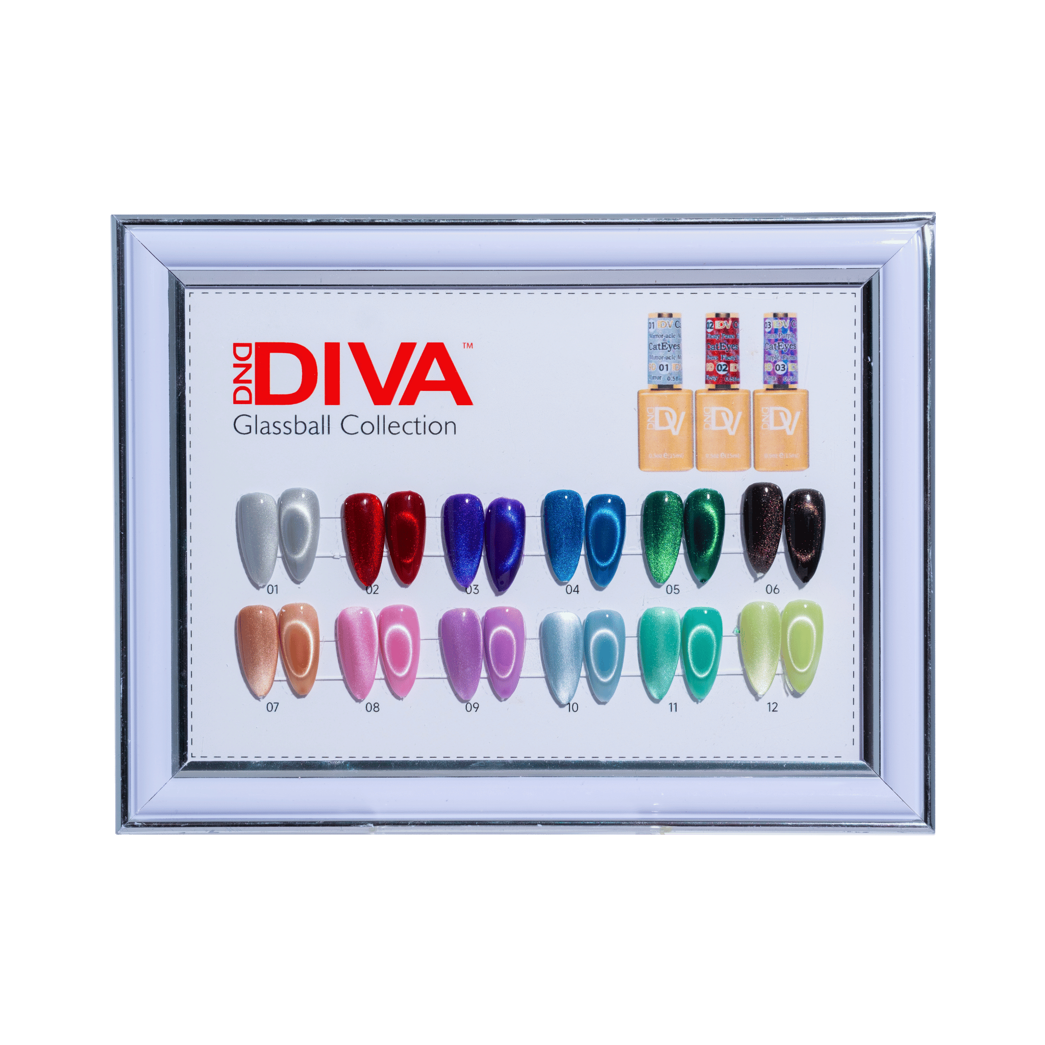 DIVA Framed Color Chart — 9D Cat Eye Glassball – DND Gel